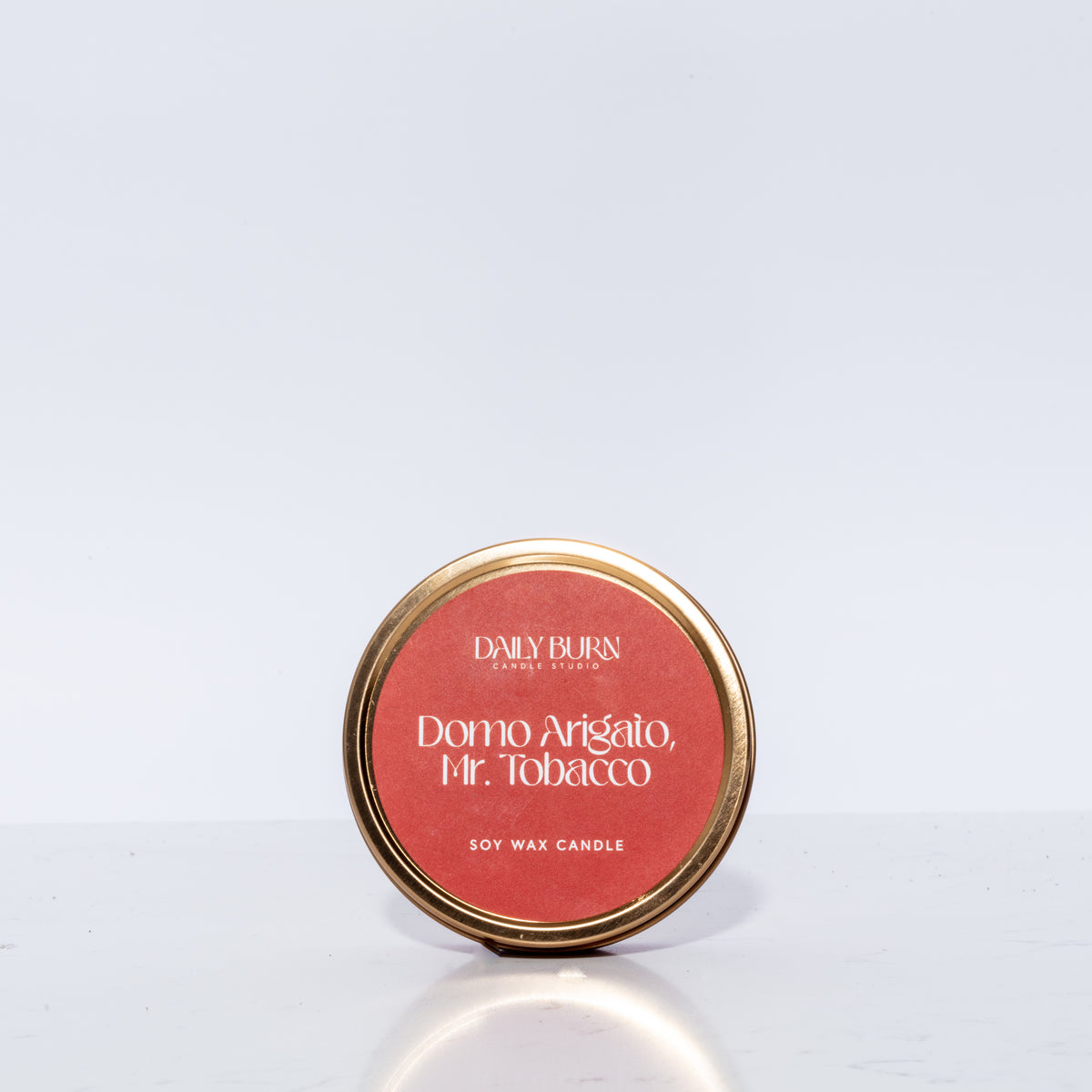 Domo Arigato, Mr. Tobacco Candle Tin – Daily Burn Candle Studio
